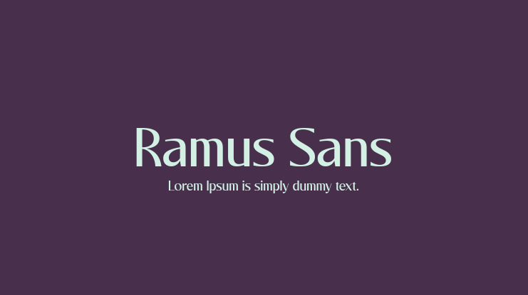 Ramus Sans Font Family : Download Free for Desktop & Webfont