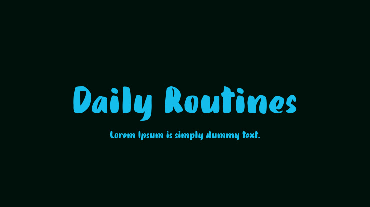 Daily Routines Font : Download Free for Desktop & Webfont Daily Routines Font : Download Free for Desktop & Webfont