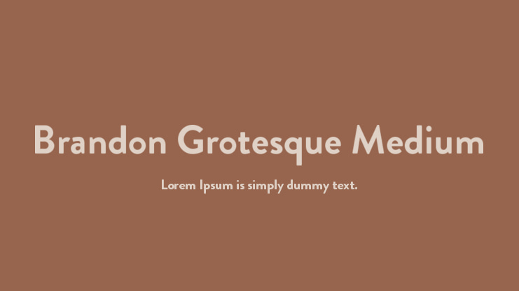Brandon Grotesque Medium Font Family : Download Free for Desktop & Webfont