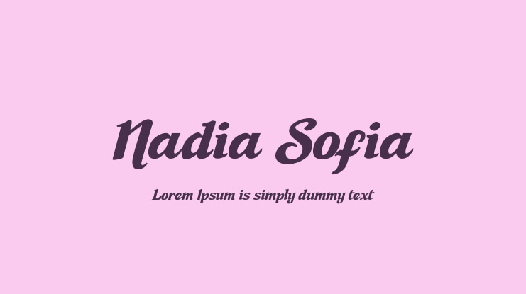Nadia Sofia Font : Download Free for Desktop & Webfont