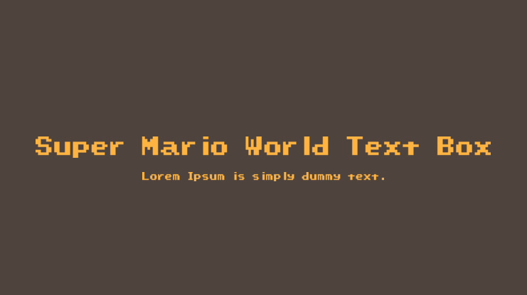 Super Mario World Text Box Font : Download Free for Desktop & Webfont Super Mario World Text Box Font : Download Free for Desktop & Webfont