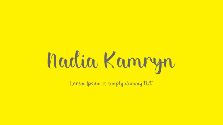 Nadia Kamryn Font : Download Free for Desktop & Webfont